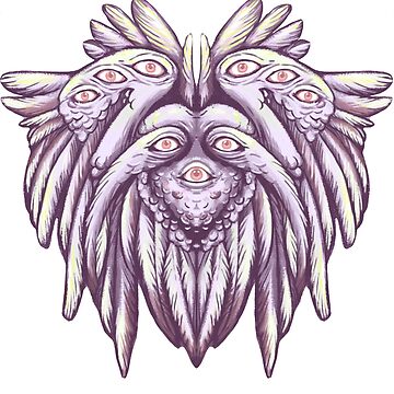 "many-eyed angel" Sticker for Sale by sundogsketches | Redbubble
