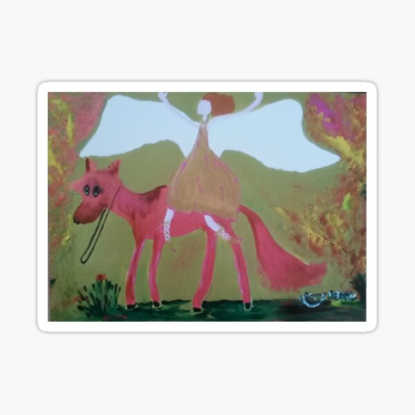 "Little Angel Rider" Sticker for Sale by kerrysart | Redbubble