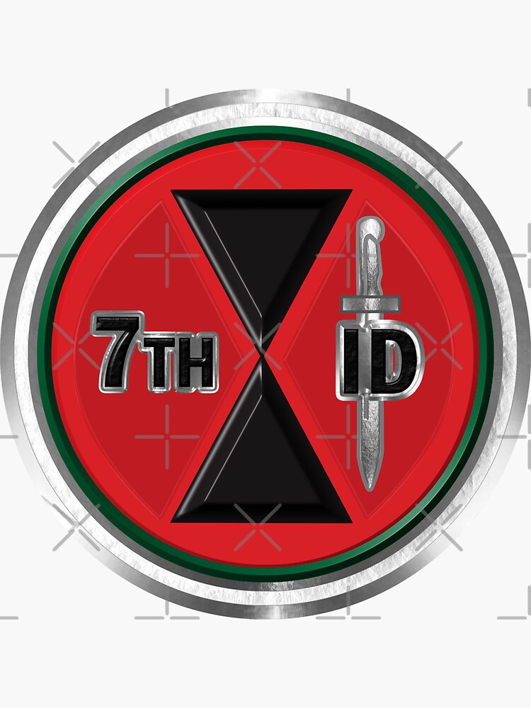 "7th Infantry Division “Bayonet Division”" Sticker by SoldierAlways ...