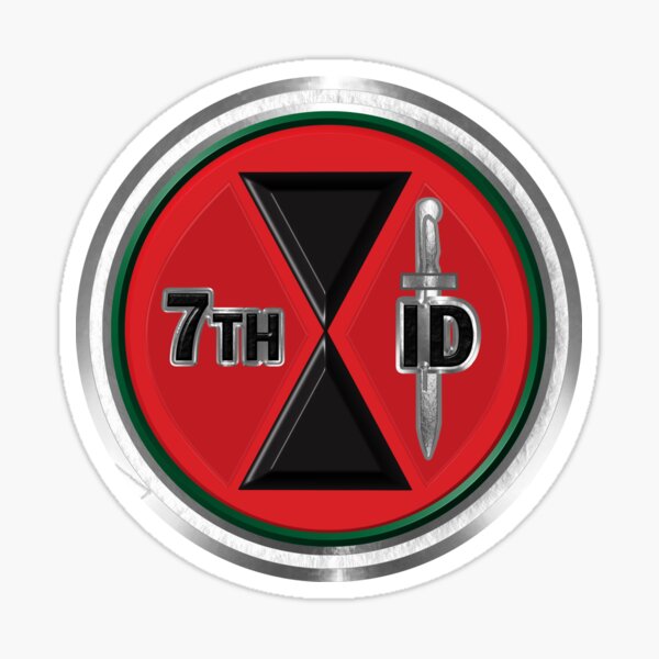 "7th Infantry Division “Bayonet Division”" Sticker by SoldierAlways ...