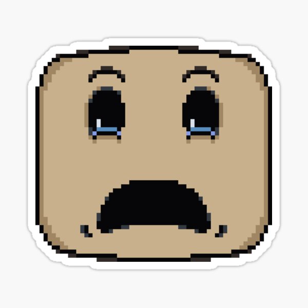 "Sad emoticon pixelated face - cry me a river" Sticker by BloodReave ...