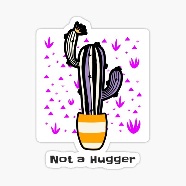 " Not a hugger, funny cactus, sarcastic introvert gift. No hugs, still ...