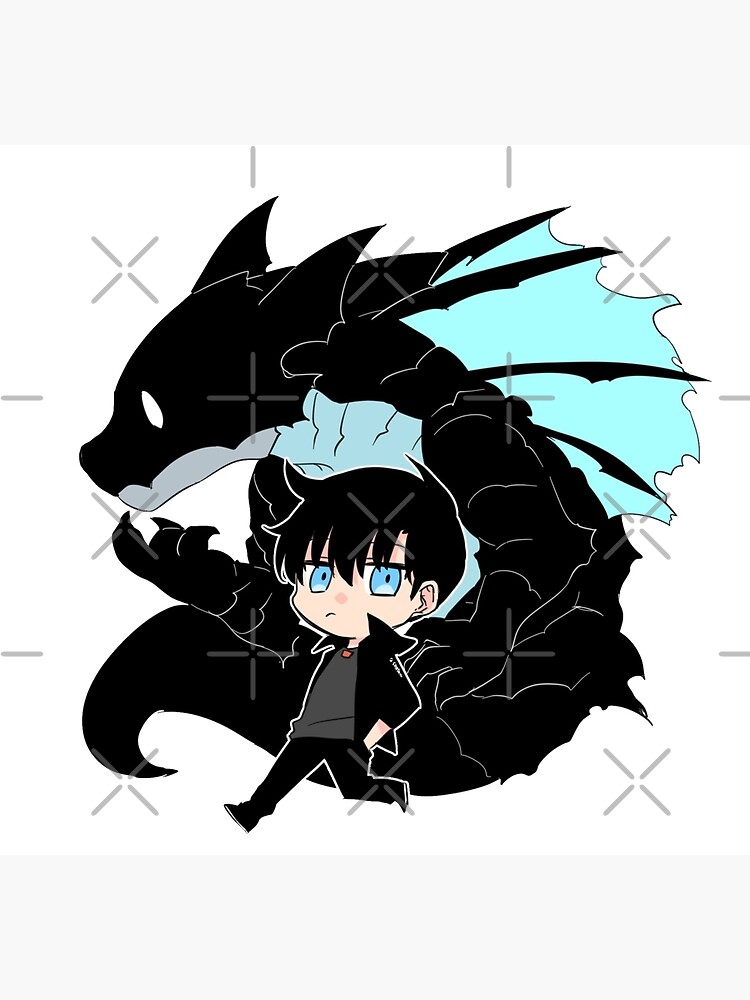 "Solo Leveling - Hero And Dragon Chibi Design" Canvas Print for Sale by ...