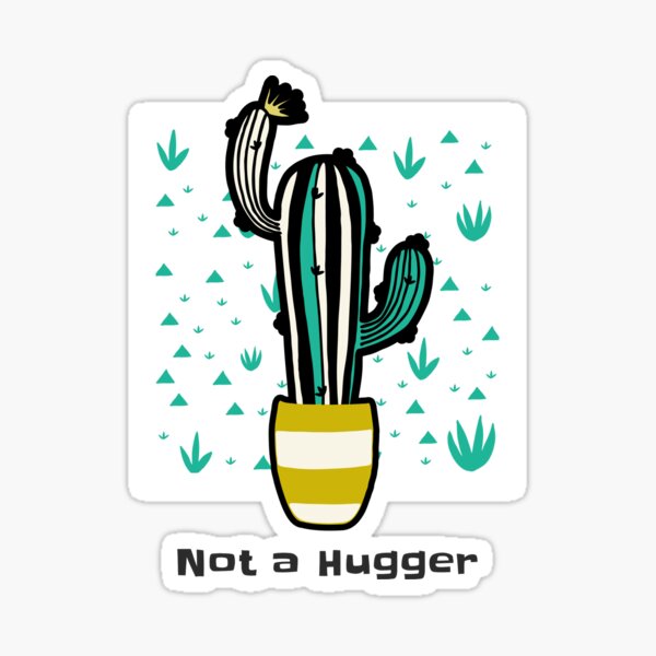 "Funny cactus, sarcastic introvert gift. Not a hugger. No hugs, still ...