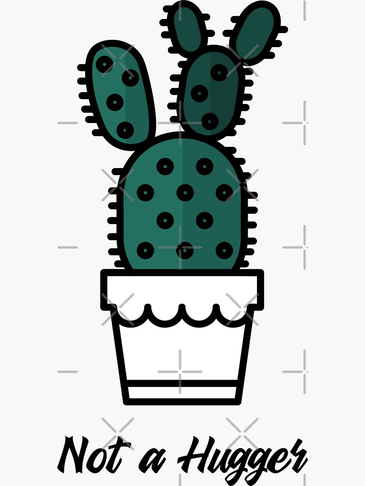 "Sarcastic introvert gift. Not a hugger, funny cactus. No hugs, still ...