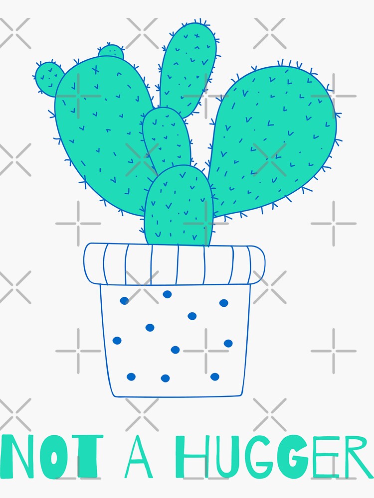 "Not a hugger, funny cactus, sarcastic introvert gift. No hugs, Still ...