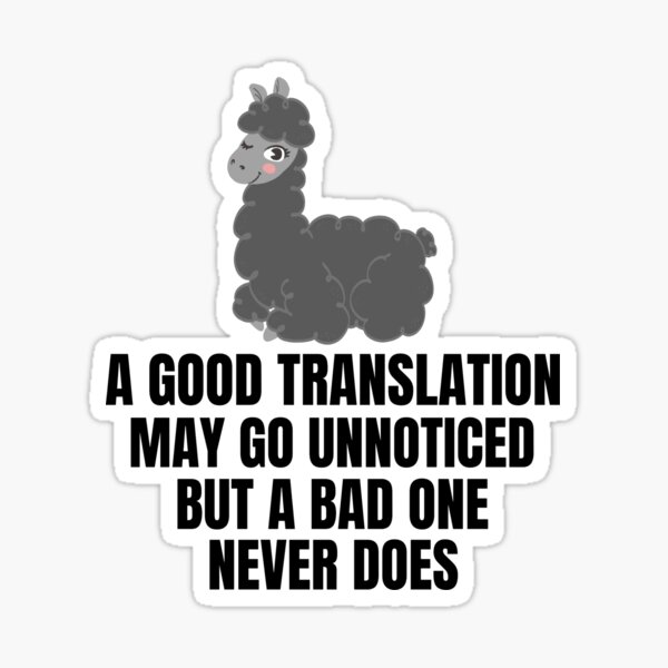 "Translator " Sticker for Sale by LamaraK | Redbubble