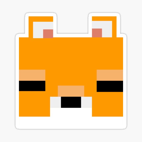 Pegatina «Zorro de Minecraft durmiendo» de LucasBoiShop | Redbubble