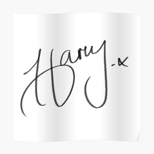 "harry styles signature" Poster by alishavictoriax | Redbubble