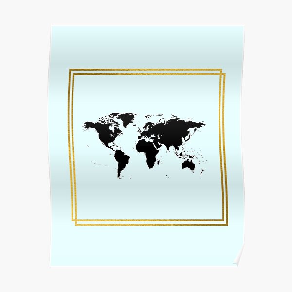 "Luxury World Map" Poster for Sale by noemptyframes | Redbubble