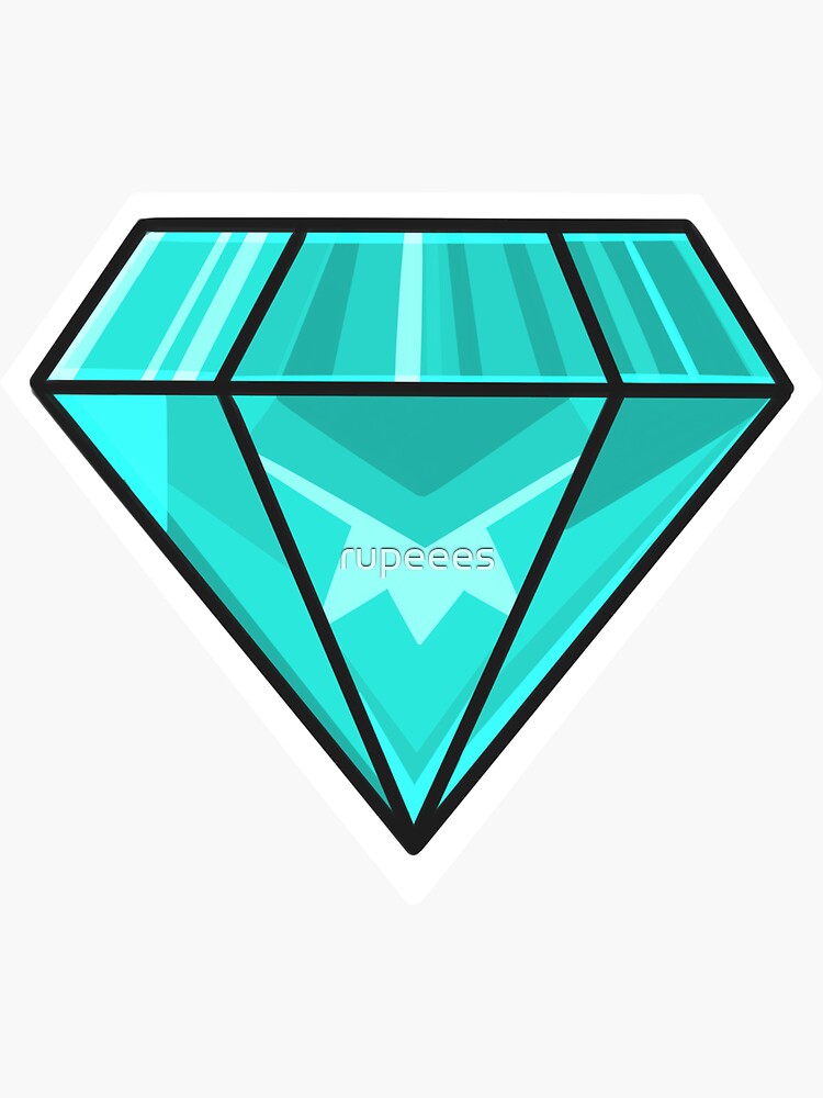 "Cyan Chaos Emerald" Sticker for Sale by rupeees | Redbubble