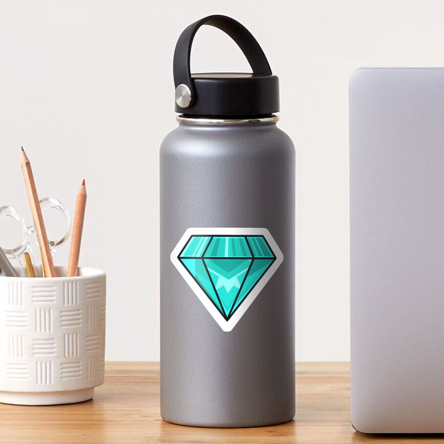 "Cyan Chaos Emerald" Sticker for Sale by rupeees | Redbubble