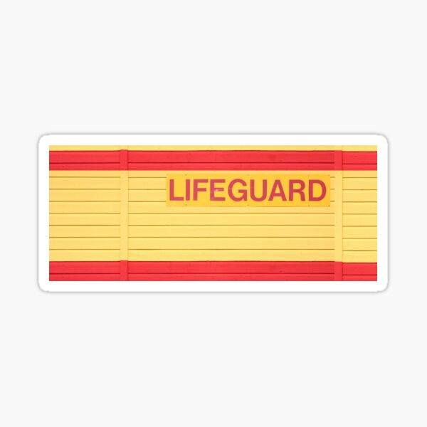 "LIFEGUARD" Sticker for Sale by tjwdraws | Redbubble
