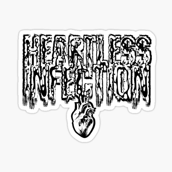 "Heartless Infection Designs: Main Logo (Pallor Mortis)" Sticker by ...