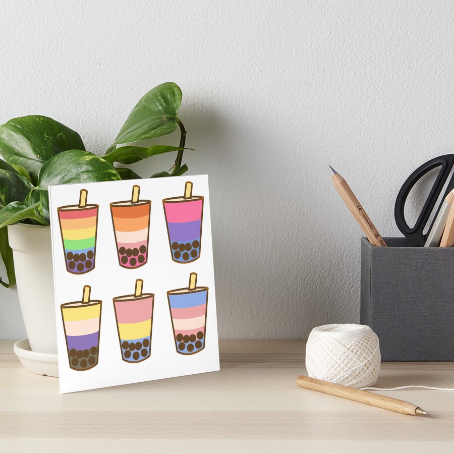 "LGBTQ+ Pride Boba Tea Sticker Pack" Art Board Print for Sale by ...