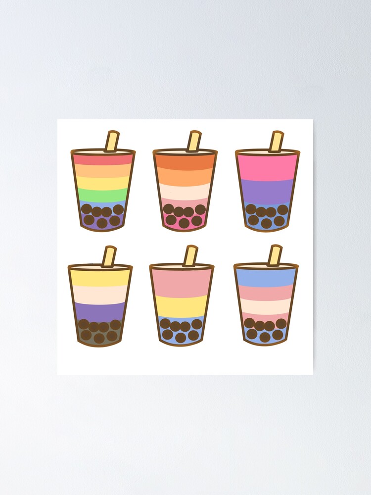 "LGBTQ+ Pride Boba Tea Sticker Pack" Poster for Sale by matricariapng ...