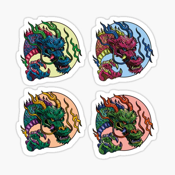 "Mythological dragon" Sticker for Sale by Misti-Ka | Redbubble