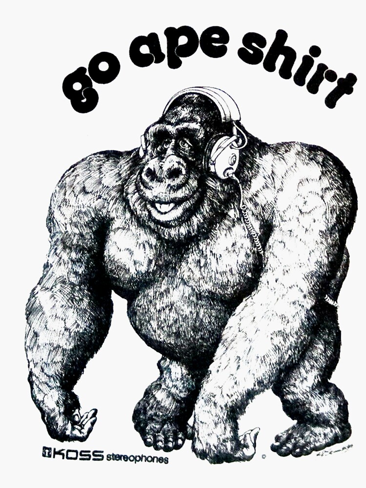 "Go Ape Shirt" Sticker for Sale by DankSpaghetti | Redbubble