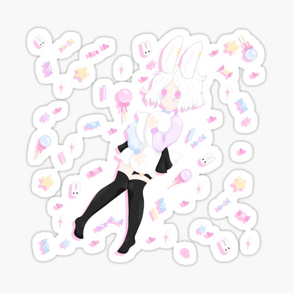 "pastel candy girl" Sticker for Sale by SenBlueRose64 | Redbubble