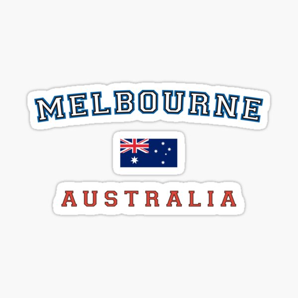 "Melbourne Australia - University style" Sticker by MaxiOroVintage ...