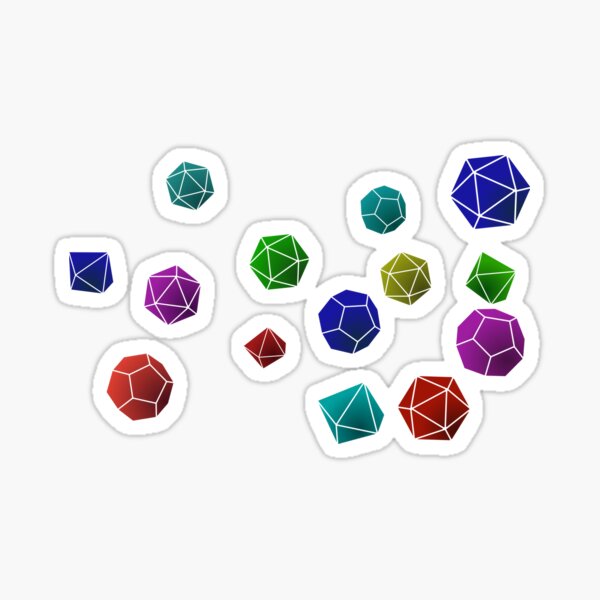 "Colorful Rolling Dice " Sticker for Sale by YourPetImagined | Redbubble