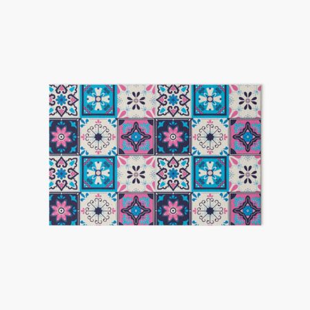 "Mexican Saltillo Tiles Blue Palette" Art Board Print by keelsome ...