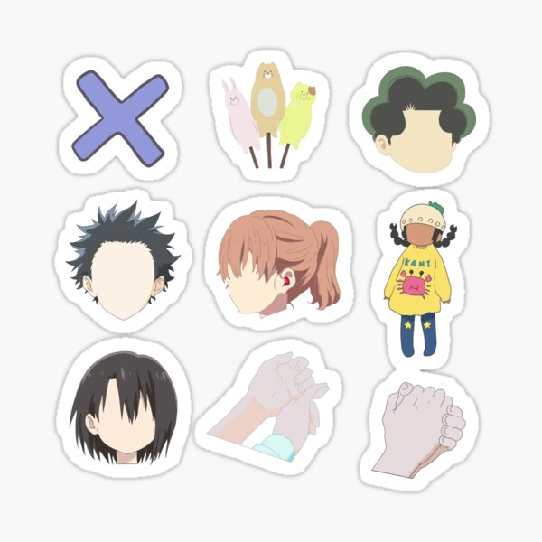 "A Silent Voice Sticker Set" Sticker for Sale by swim4hope | Redbubble
