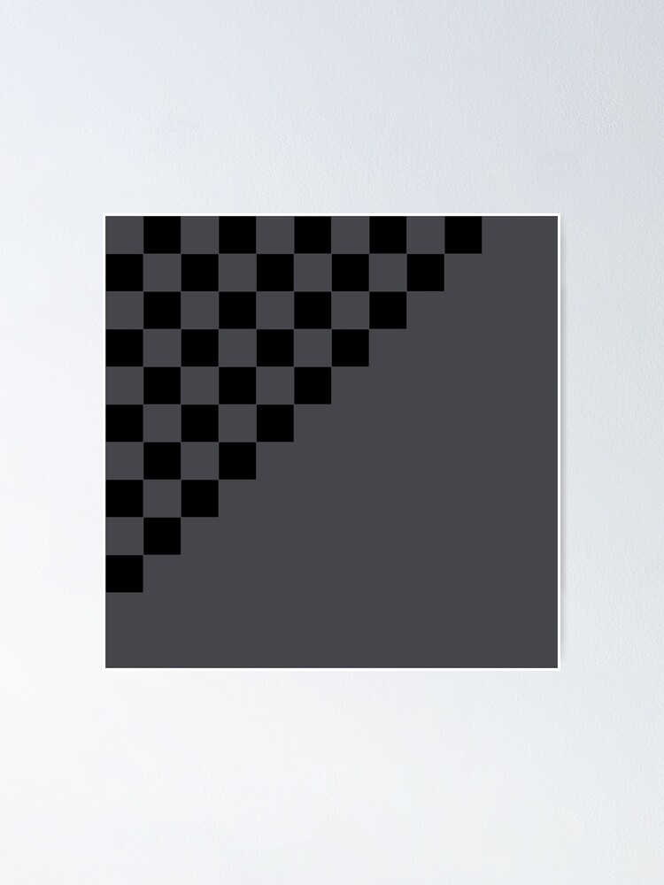 "Checkered black gray triangle" Poster for Sale by oxoxoxo | Redbubble