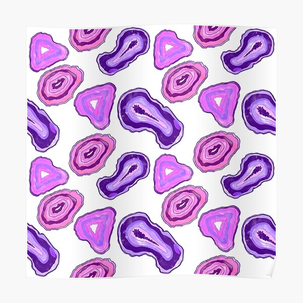 "Geodes Pink Palette" Poster by keelsome | Redbubble