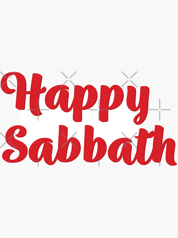 "Happy Sabbath - Red" Sticker by DPattonPD | Redbubble