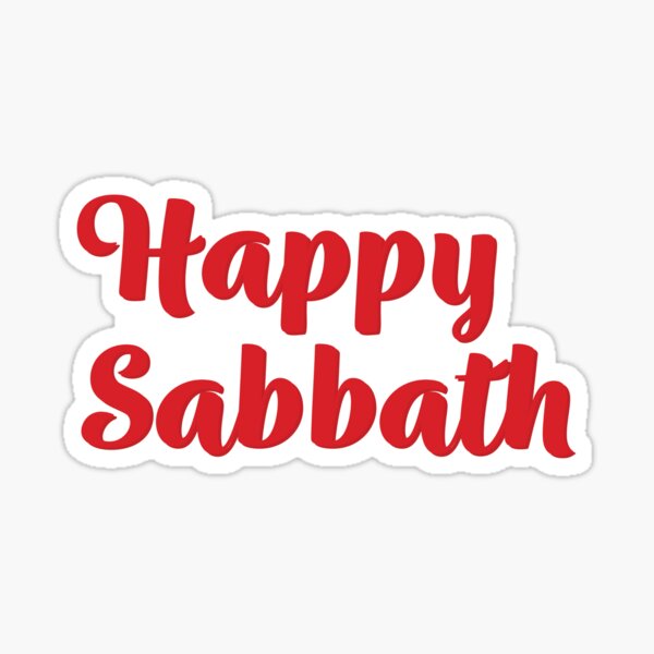 "Happy Sabbath - Red" Sticker by DPattonPD | Redbubble
