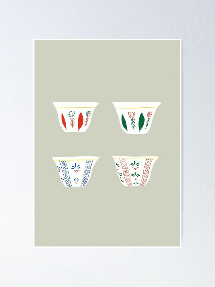 "Cup ( fingan )" Poster for Sale by Ghada San | Redbubble