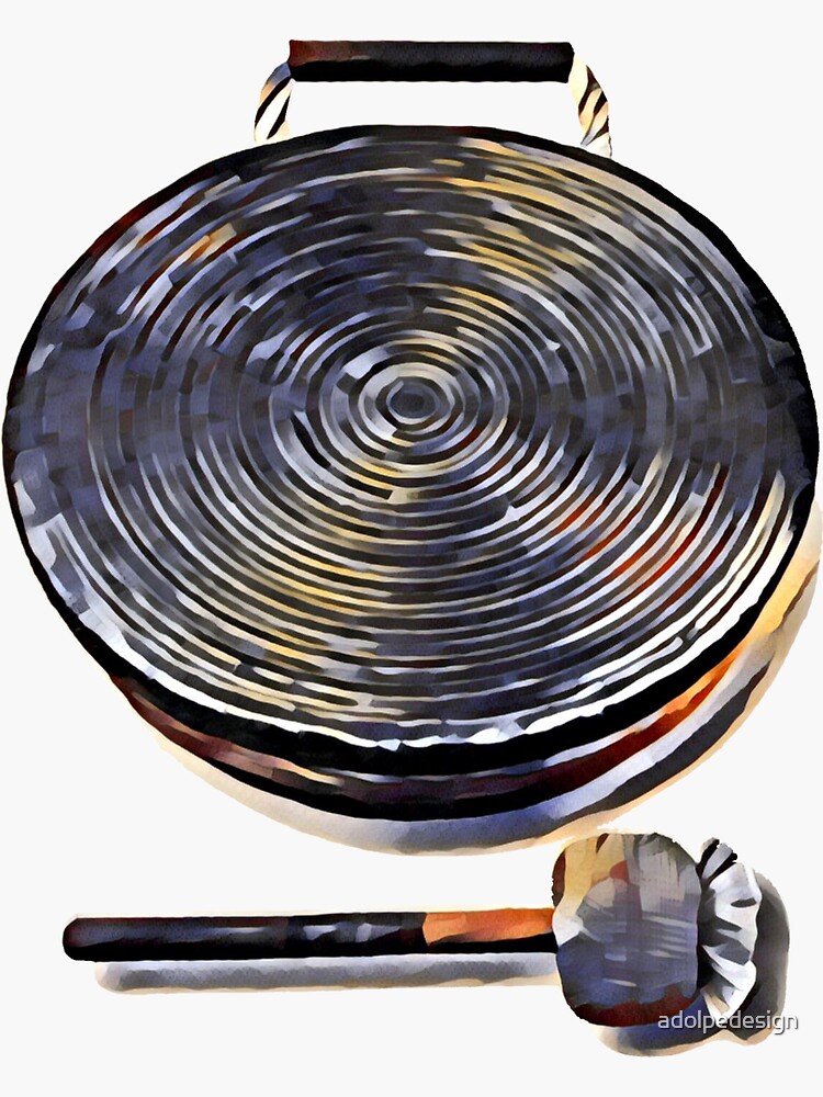 "jing (Korean musical instruments)" Sticker for Sale by adolpedesign ...