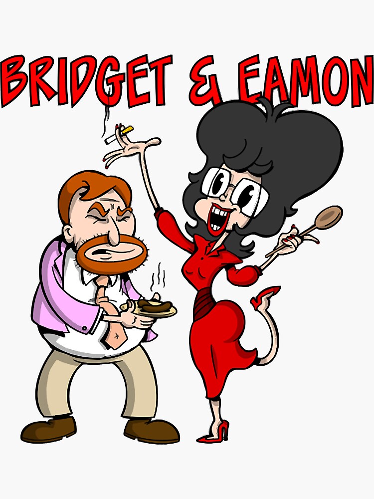 "Bridget and Eamon - RTE Irish Television Cartoon Characters " Sticker ...
