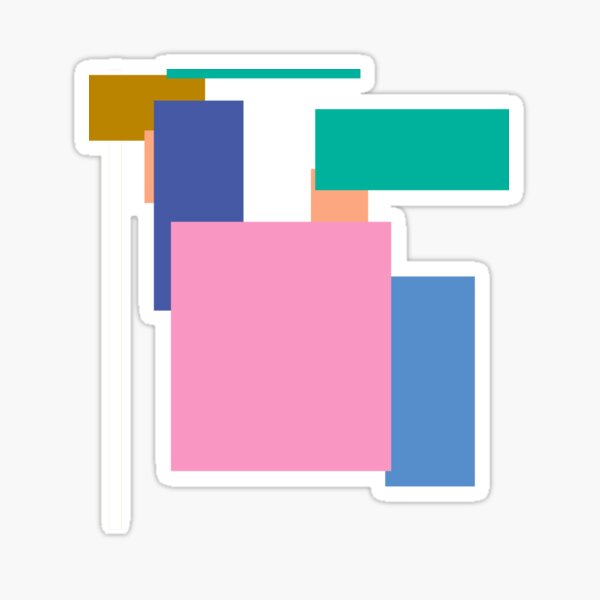 "Colorblock power blue, pink, sky color" Sticker for Sale by AmonRA2010 ...