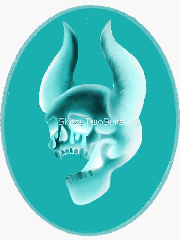 "Inverted skull" Sticker for Sale by SkitzyTwoSuns | Redbubble