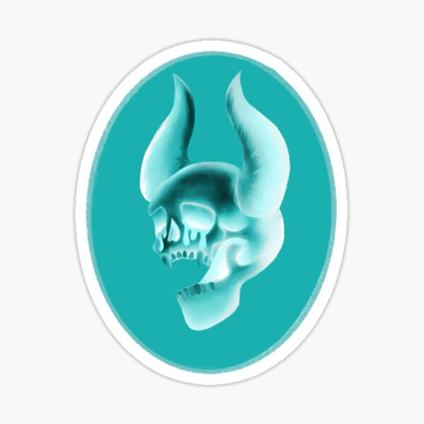 "Inverted skull" Sticker for Sale by SkitzyTwoSuns | Redbubble