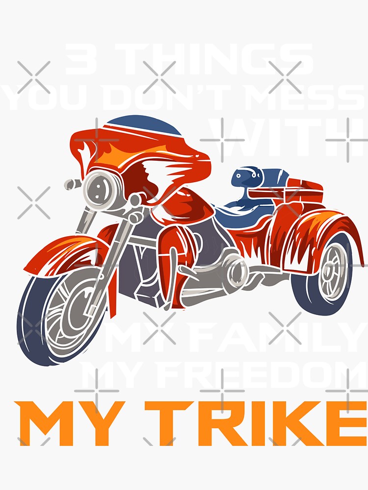 "TRIKE MOTORCYCLE: My Trike" Sticker by woormle | Redbubble