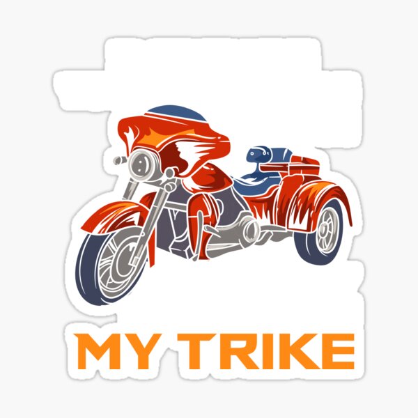 "TRIKE MOTORCYCLE: My Trike" Sticker by woormle | Redbubble