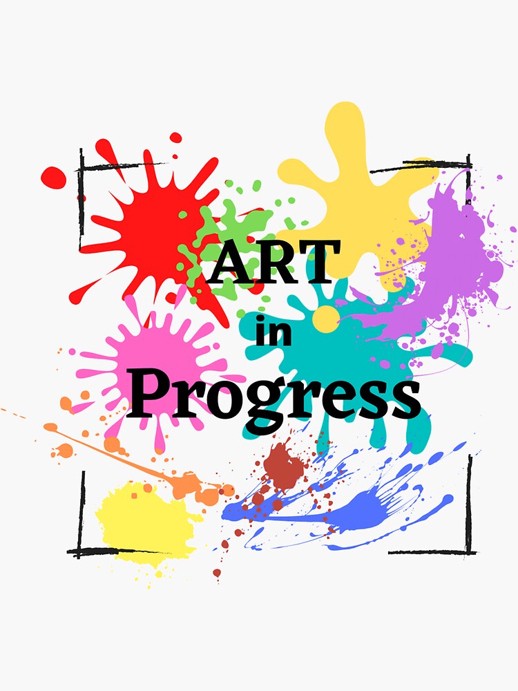 "Art in progress" Sticker by OkamiAmarok | Redbubble