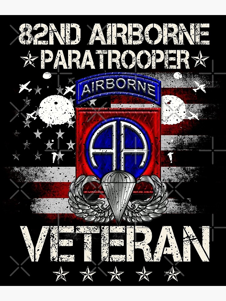 "82nd Airborne Paratrooper Veteran - Men Women" Poster for Sale by ...