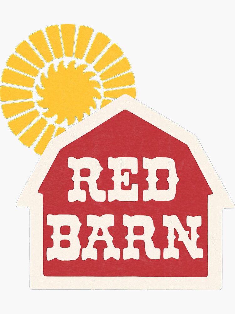 "red barn restaurant food " Sticker for Sale by Hillkissler | Redbubble