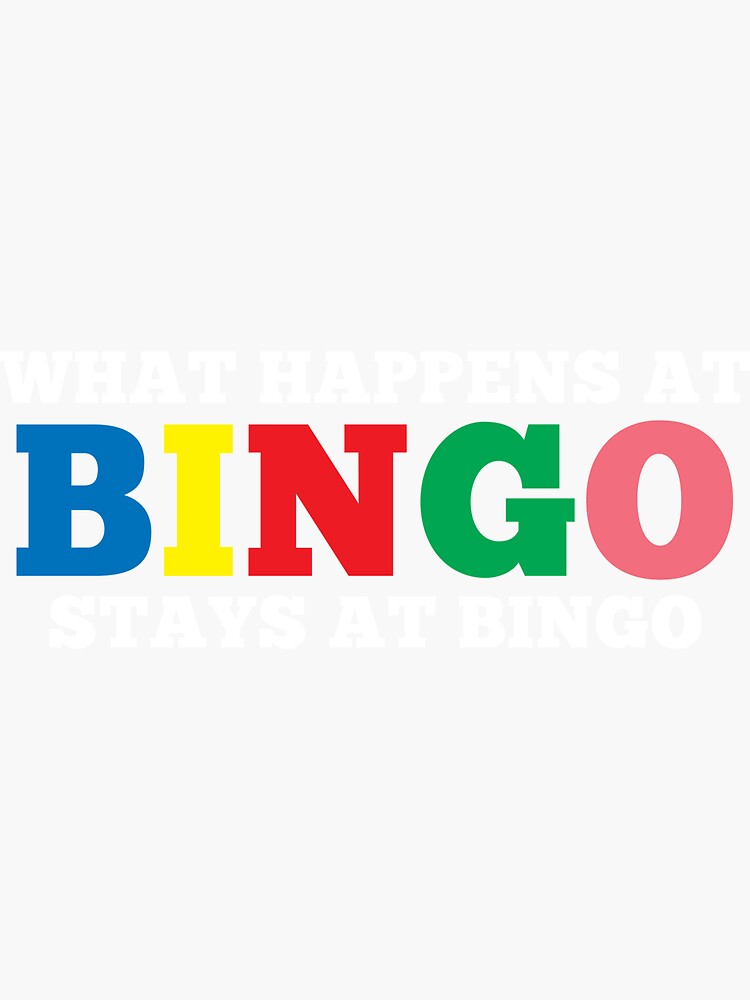 "Bingo Bingo Player Bingo Caller" Sticker for Sale by CreativeGiftShp ...