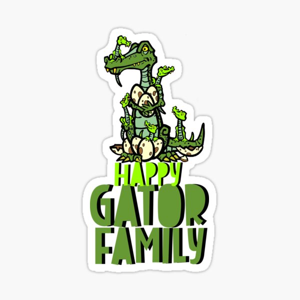 "Happy Gator Family" Sticker for Sale by sandpiperstudio | Redbubble