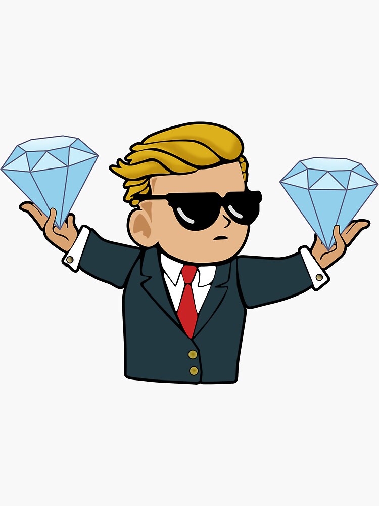 "Diamond hand meme" Sticker for Sale by Metise | Redbubble