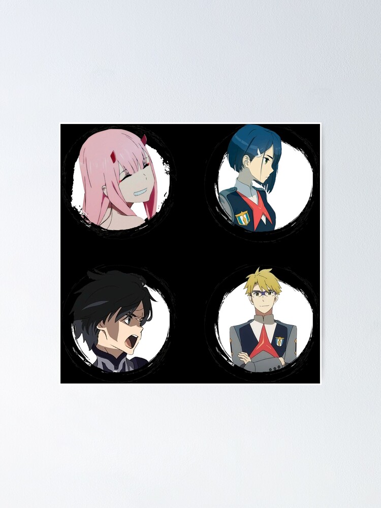 "Darling in the Franxx, Hiro, Goro, Ichigo, Zero two pack" Poster for ...