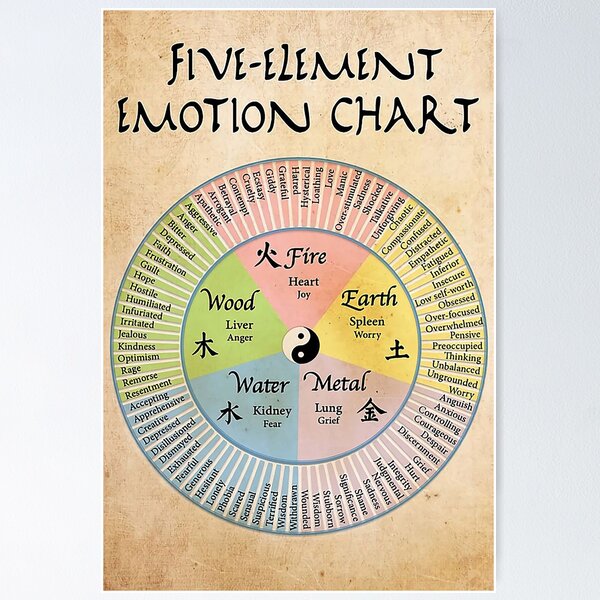 "Social Worker Five-Element Emotion Chart" Poster for Sale by ...