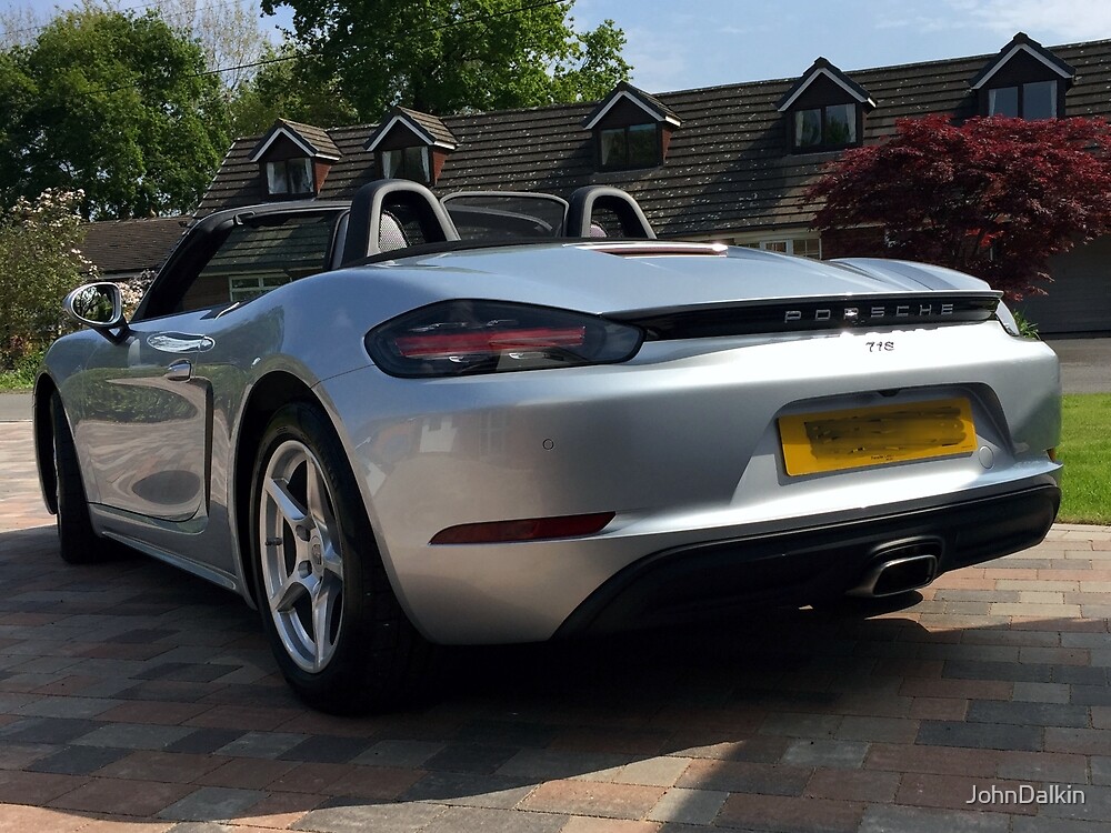 "718 Porsche Boxster, rear view." by John Dalkin | Redbubble