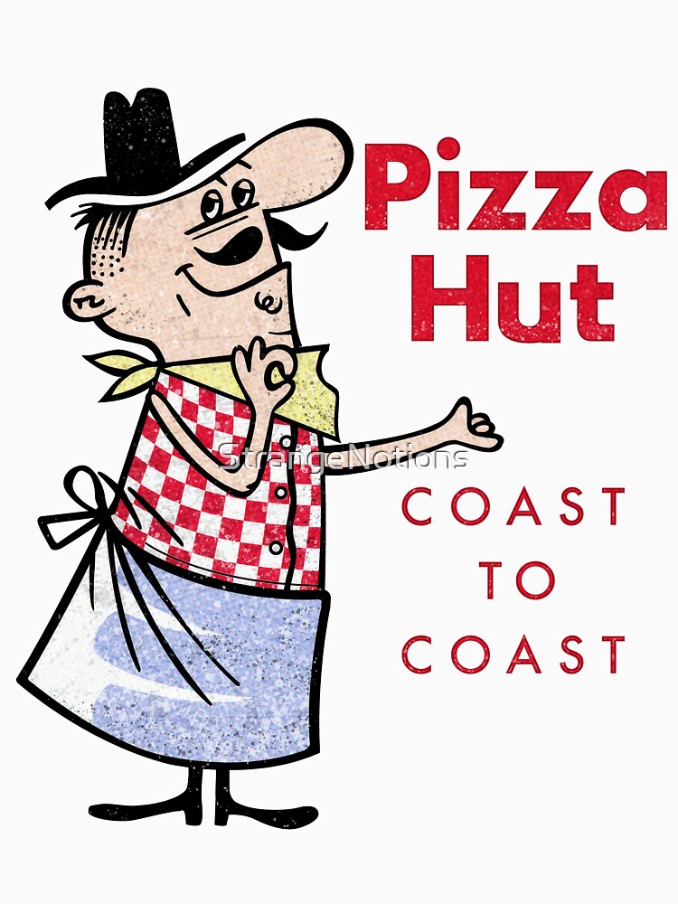 "The Pizza Hut Guy Classic Retro Mascot Character" T-shirt for Sale by ...
