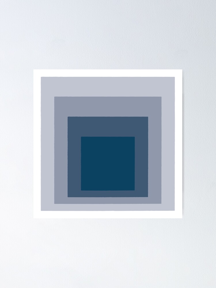 "Ombre Blue Abstract Squares" Poster for Sale by the-littleidiot ...